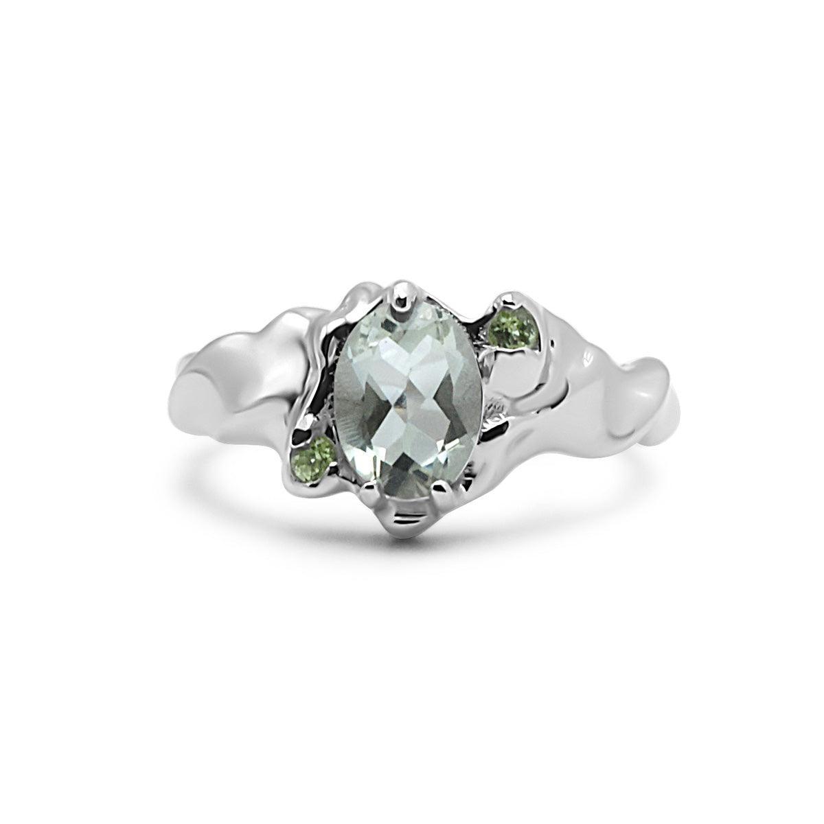 Reflection Pool Prasiolite Ring